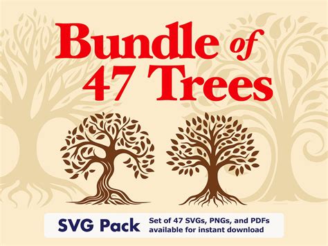 Bundle Of Trees SVG Bundle By Prompt Design Art Etsy