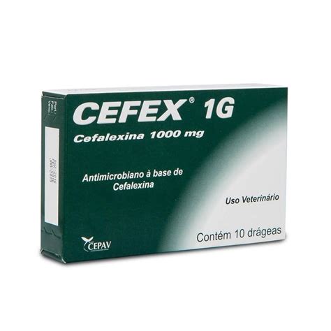 Medicamento Cefex 1000mg Com 10 Comprimidos Cepav Medicamentos