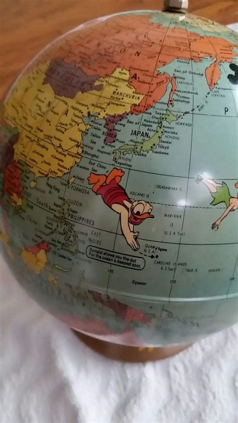 Vintage Rare 1950s Walt Disney World Globe 1914012513
