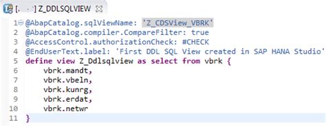 How To Create CDS View In SAP HANA Studio