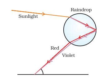 Optics Order Of Colors After Reflection In A Raindrop Physics Stack