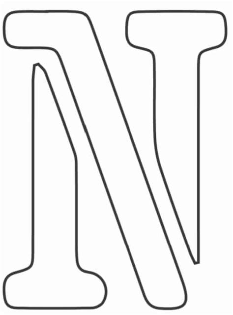 Letter N Template Printable