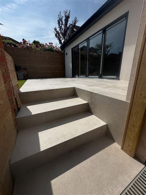 Hh Tiling Patio Area Tiled Including 6x Resin Mitred Facebook