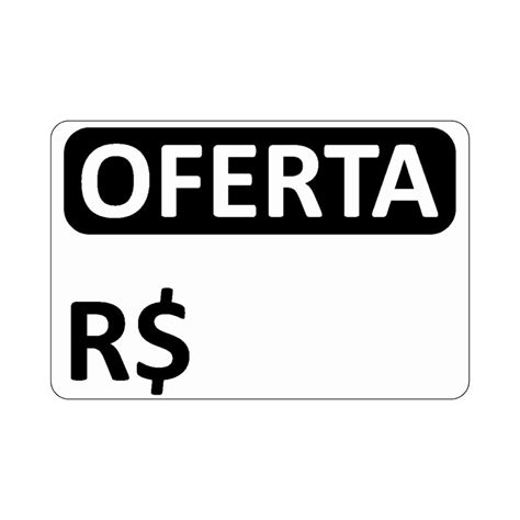Etiqueta De Oferta Para Preço E Promoção Branca Adesiva 3cmx2cm