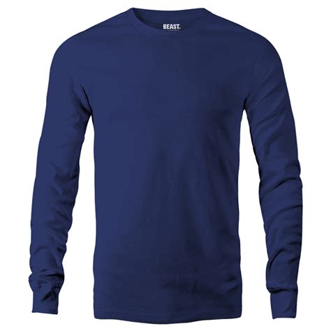Navy Blue Mens Long Sleeve T Shirt Premium Menswear At Best Value Prices