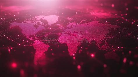 Global Network Map Digital World Connection Stock Illustration Illustration Of Globalized