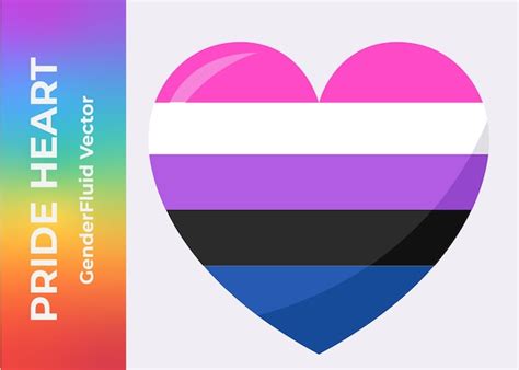 Premium Vector Pride Heart Gender Fluid