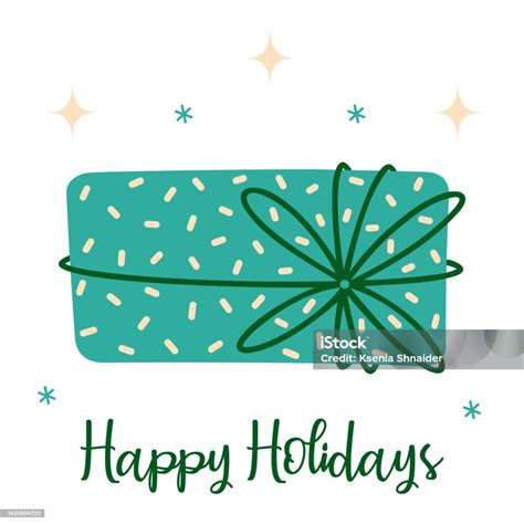 깜짝 녹색 선물 상자 벡터 아이콘입니다 크리스마스 생일 휴일에 선물 리본 활로 묶인 얼룩덜룩 한 포장 흰색에 고립 된 평평한 만화 클립 아트 카드 인쇄 로고에 대한 그림