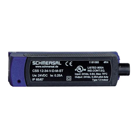 SCHMERSAL CSS 34 SECURITY SENSOR OPERATING INSTRUCTIONS MANUAL ManualsLib