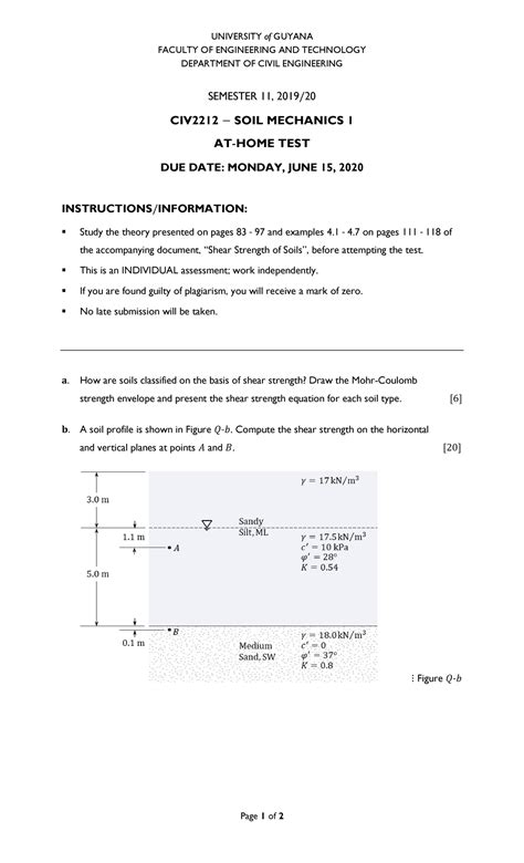 Test Warning TT Undefined Function Page Of UNIVERSITY Of GUYANA FACULTY OF