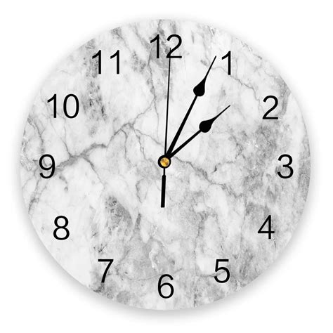 아트 디자인 대리석 원형 벽시계 크리에이티브 홈 데코 거실 석영 바늘 벽시계 걸이 시계벽결이 시계 Aliexpress