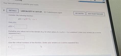 Solved Consider The Following Function G T T T T Chegg Com