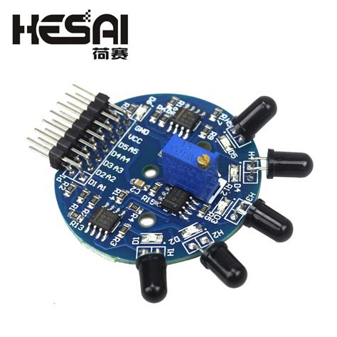 5 way flame sensor module 5 road digital analog signal dual output fire