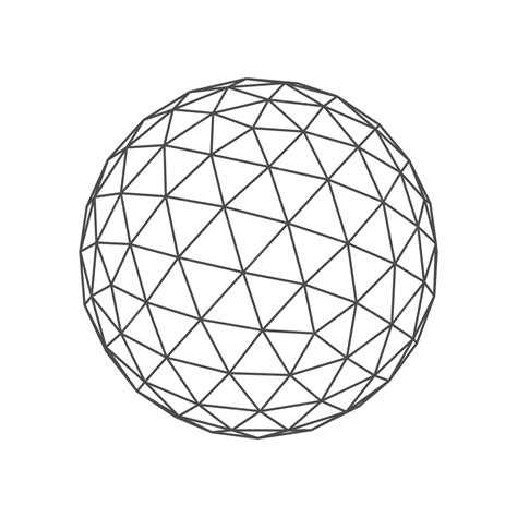 Premium Vector Circle Low Poly Line Geometric Shape Lattice Grid