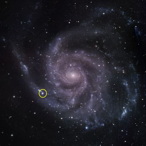Fermi Ziet Geen Gammastraling Van De Supernova Die Vorig Jaar In M101