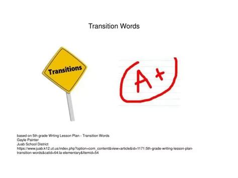 PPT Transition Words PowerPoint Presentation Free Download ID 3960947
