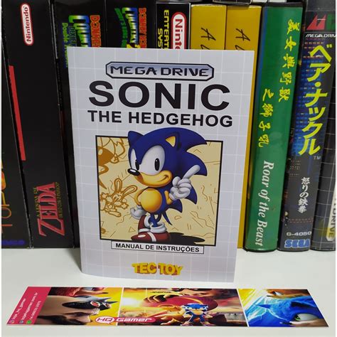 Sonic The Hedgehog Manual Traduzido Do Jogo Mega Drive Tectoy Shopee Brasil