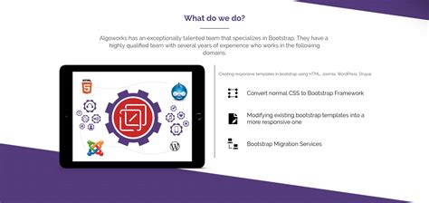 Bootstrap App Development Services Web Page Design On Behance