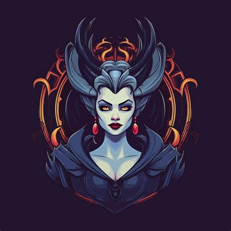 Premium Vector Maleficent In Mascot And Gaming Logo Design In
