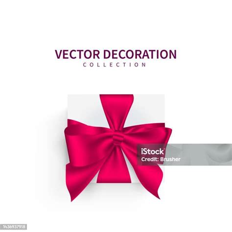 벡터 일러스트 레이 션 선물입니다 빨간 나비 리본이 있는 축제 상자 3차원 형태에 대한 스톡 벡터 아트 및 기타 이미지 3차원 형태 계절 공휴일 Istock