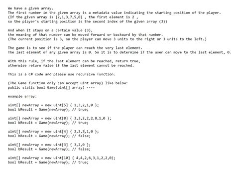Solved We Have A Given Array The First Number In The Given Chegg Com
