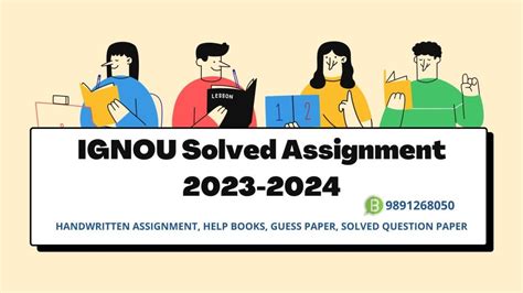 Ignou Solved Assignment 2023 24 Ignou Solved Assignment