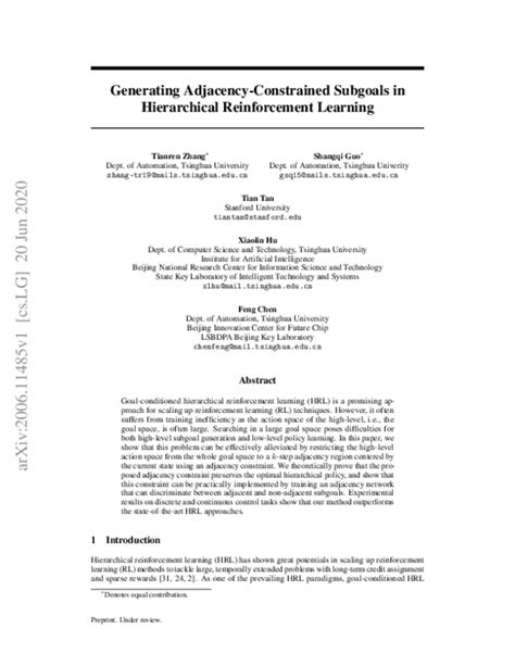 Pdf Generating Adjacency Constrained Subgoals In Hierarchical