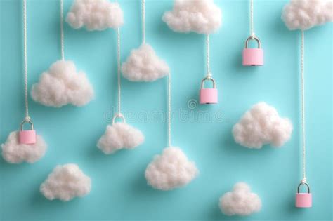 Secure Cloud Lab Hyper Realistic Data Encryption Visualizatio Stock