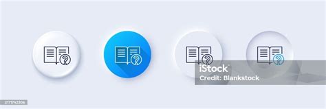 Technical Help Line Icon Instruction Sign Line Icons Vector Stock Illustration Download Image