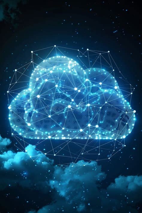 Futuristic Virtual Tech Web With Abstract Ai Cloud Computing And Machine Learning Concepts