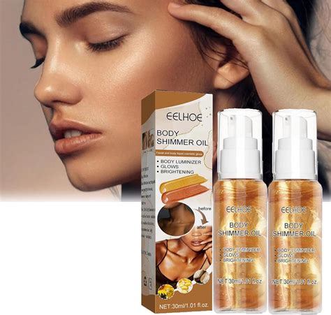 Aebdgdd 2 X Highlighter Body Liquid Shimmering Body Oil Body
