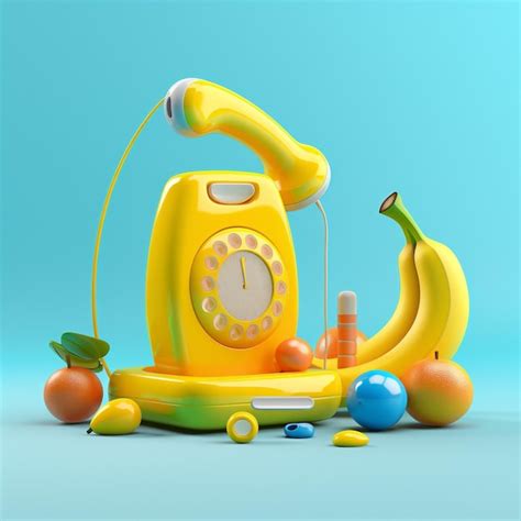 premium photo vintage rotary obsolete dial blue call telephone yellow