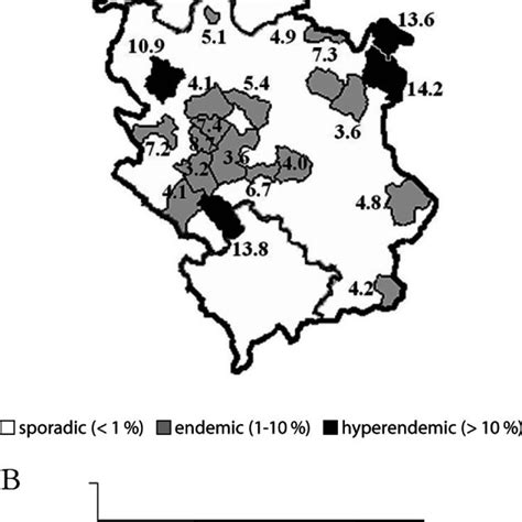 Asymptomatic Human Giardia Infection In Central Serbia A Map With