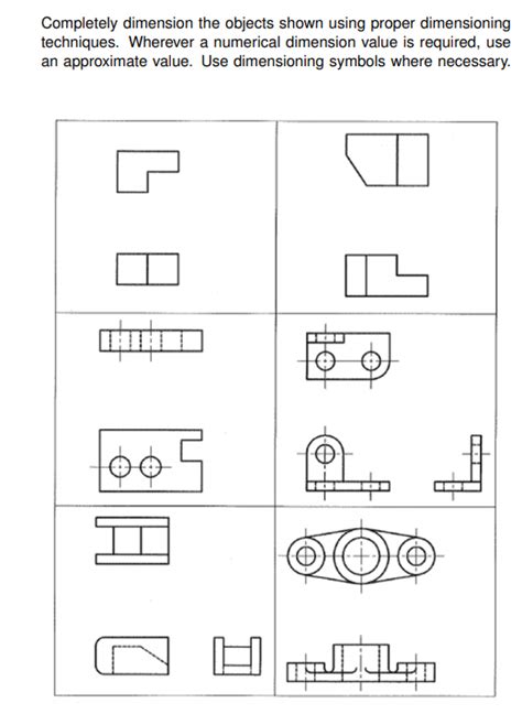 Solved Completely Dimension The Objects Shown Using Proper
