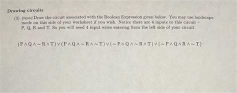 Solved Drawing Circuits 3 32pts Draw The Circuit Chegg Com