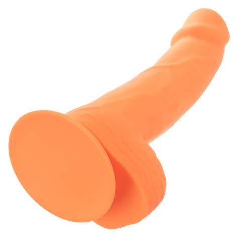 Neon Silicone Suction Cup Stud Orange Sex Toy Hotmovies