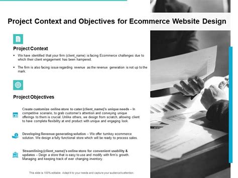 Project Context And Objectives For Ecommerce Website Design Ppt Slide Presentation Powerpoint