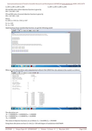 Solution Of Multi Objective Transportation Problem PDF