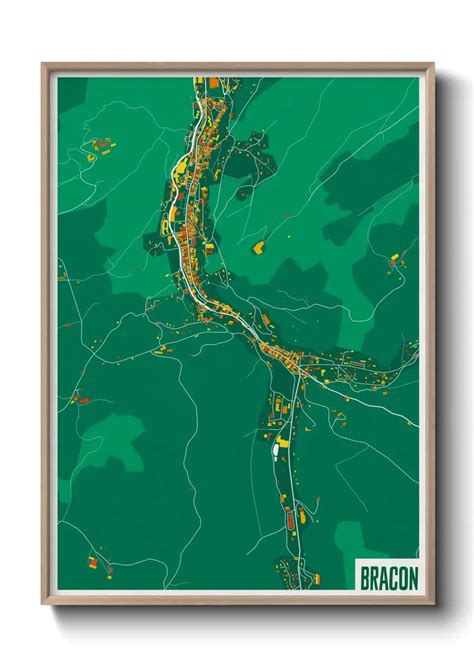 Une Affiche De Carte Sur Bracon