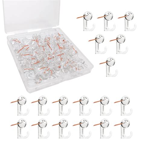 Push Pin Hooks 50pcs Cork Board Thumb Tacks Hooks Decorative Push Pin