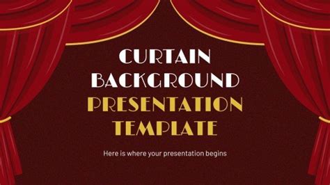 Curtain Background Presentation Template Presentation