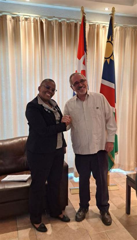 The Ambassador Of Cuba Receives The Honorable Mrs Yvonne Dausab