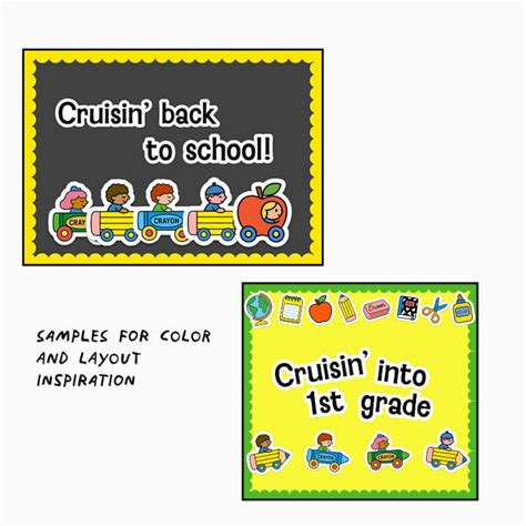 Back To School Bulletin Board Kit Printable Classroom Decor Tpt