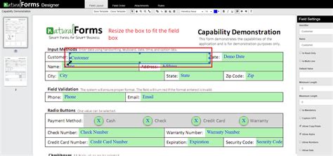 Text Fields NaturalForms Support