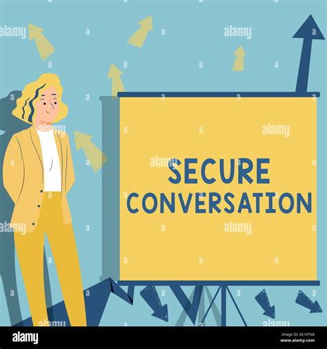 Conceptual Display Secure Conversation Business Concept Secured