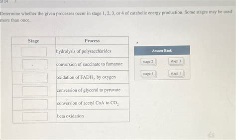 solved determine whether the given processes occur in stage