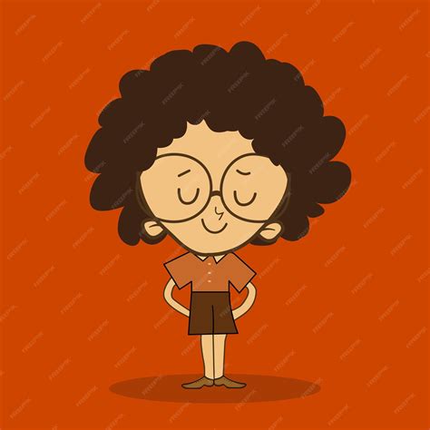 Premium Vector Cute Girl Cartoon Illustration