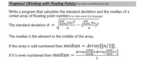 Solved Write A Program That Calculates The Standard