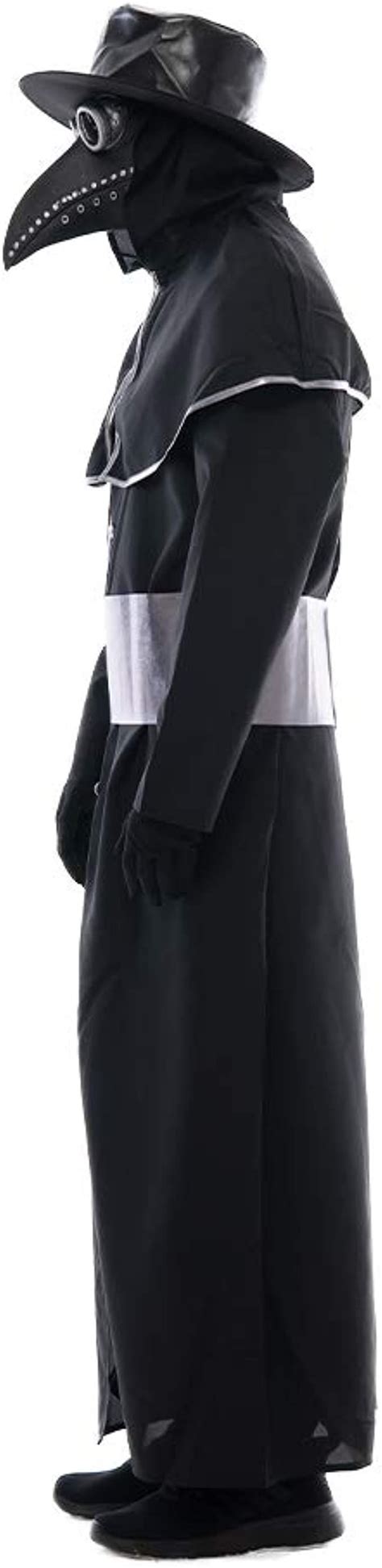 Eraspooky Plague Doctor Costume Men Halloween Party Warlock Coat