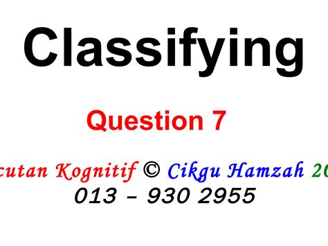Bahagian B7 Classifying Page 18 21 Ppt